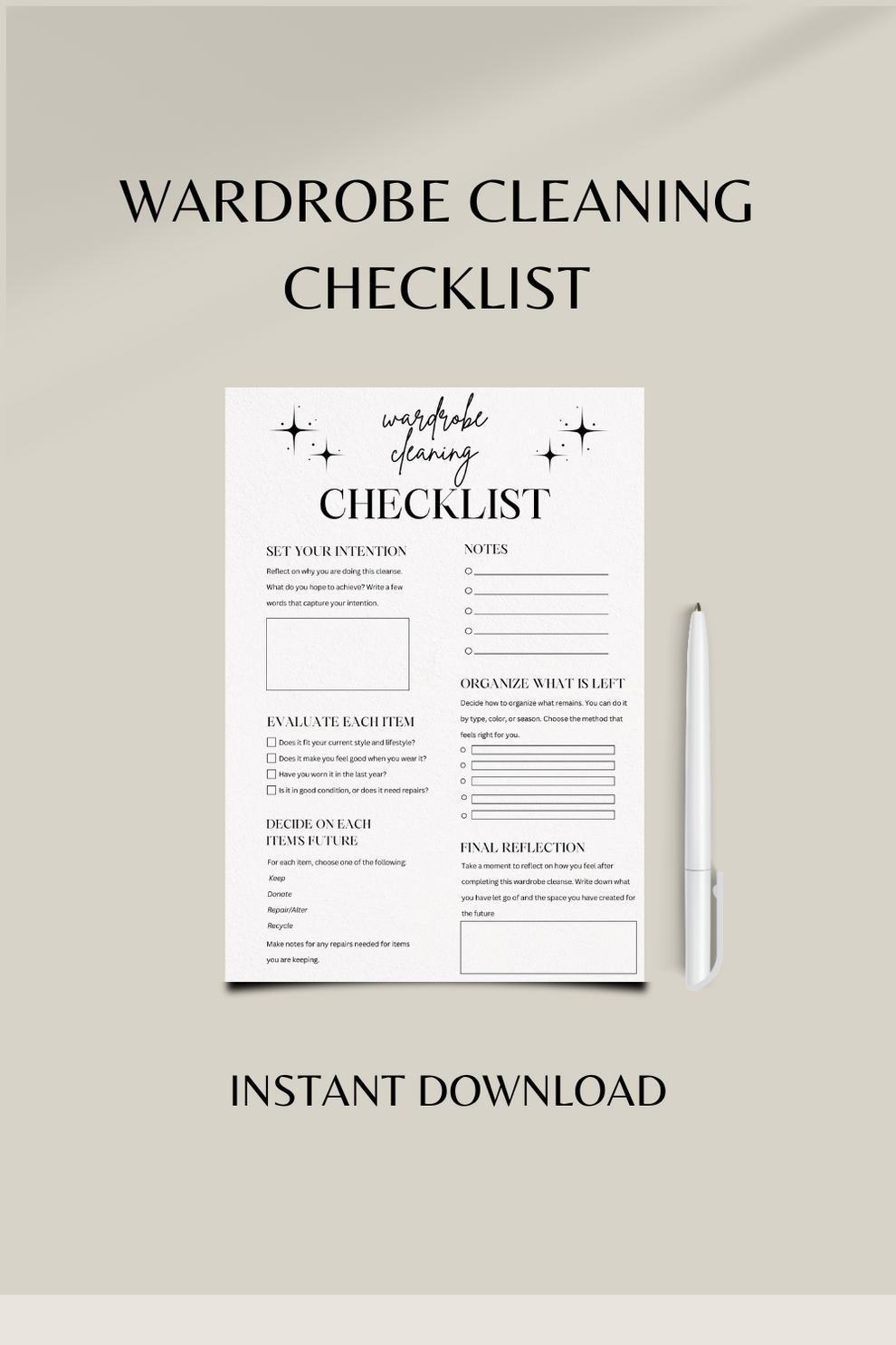 The Ultimate Closet Cleaning Checklist – Mari & Leoni